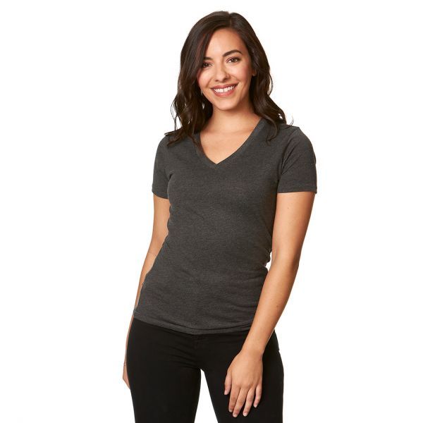 TRU-FIT WOMEN V-NECK T-SHIRTS (4002) SOFT STYLE | Dallas Shirts Wholesale